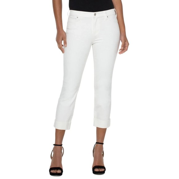 Liverpool Jeans | Jeans | Liverpool The Capri White Cuffed Jeans Low ...